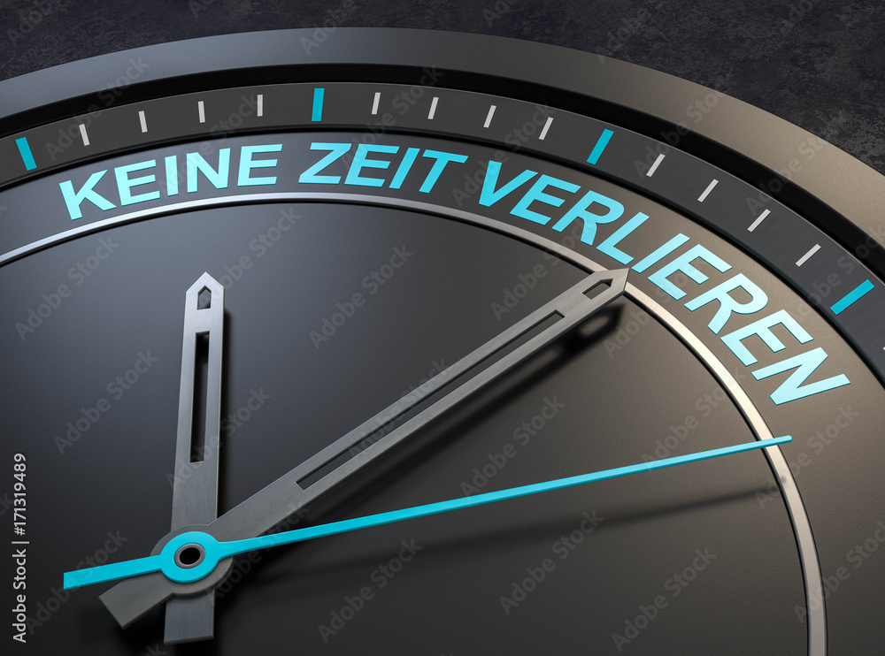keine Zeit verlieren Stock-Illustration | Adobe Stock