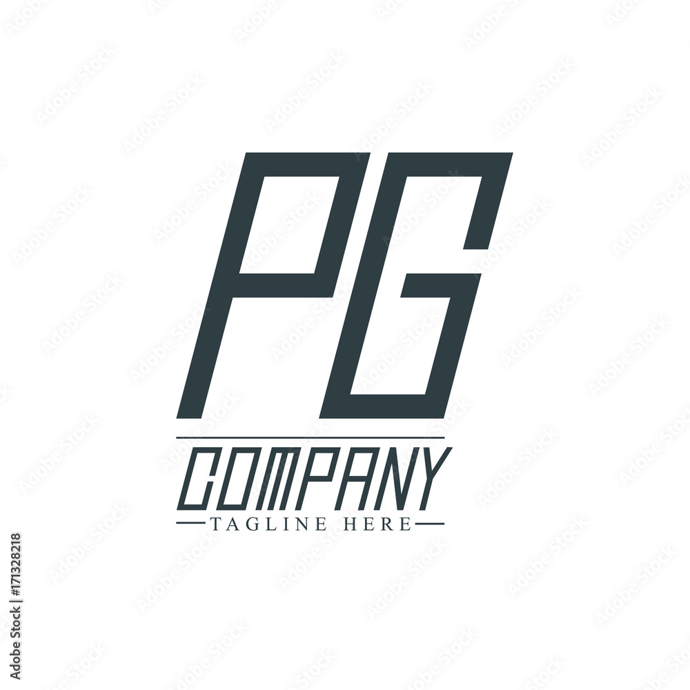 Initial Letter PG Design Logo Template Stock Vector | Adobe Stock