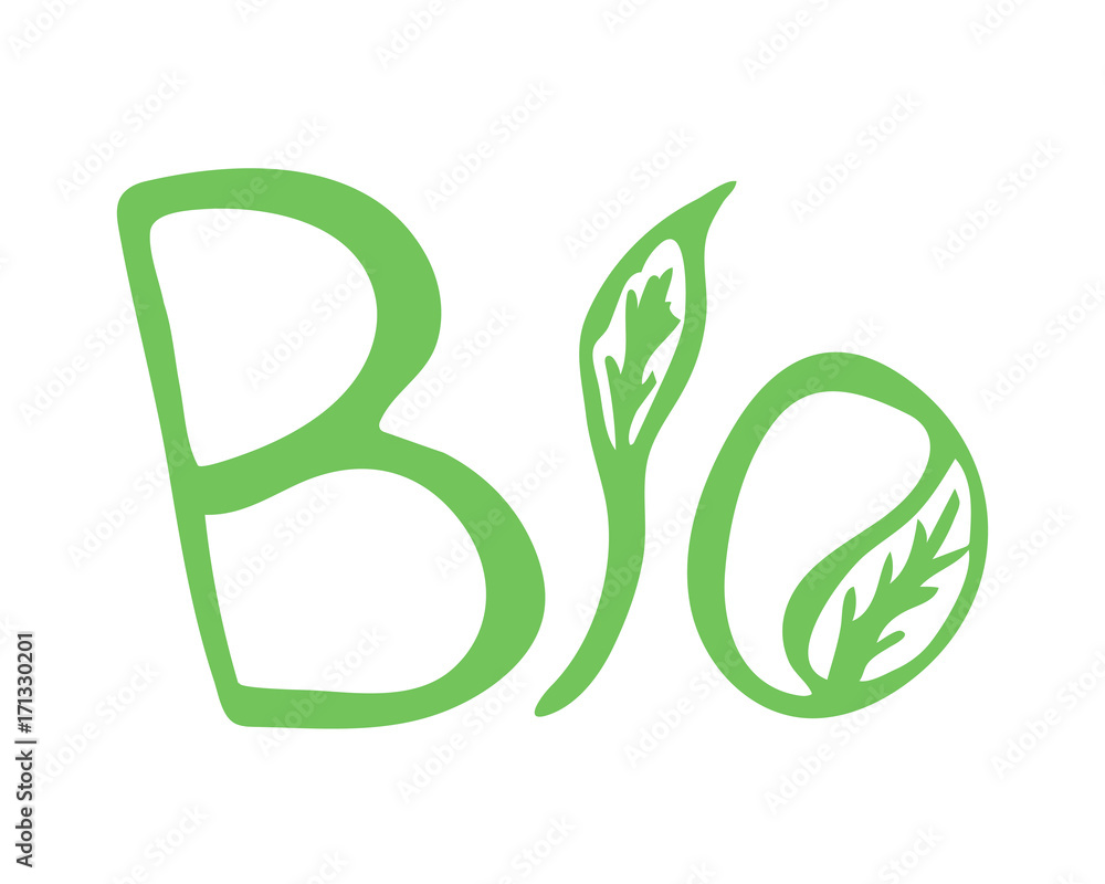 logo bio verde con foglie , disegno vettoriale Stock Vector | Adobe Stock