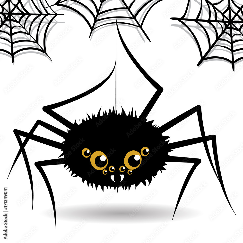Cute spider cartoon Stock Vector | Adobe Stock
