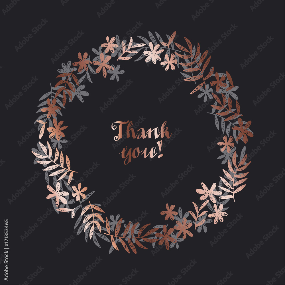rose gold color flower bunch vector illustration. tender elegant ...