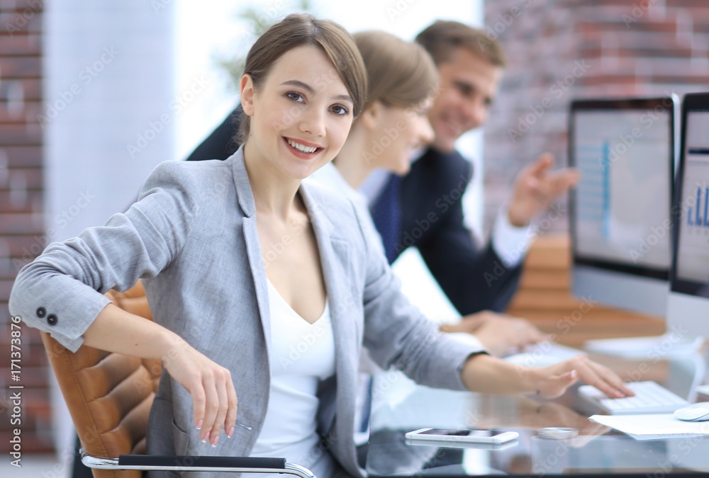portrait of successful business women in the workplace Stock Photo ...