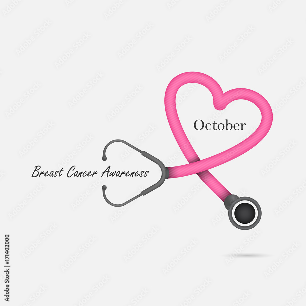 Breast Cancer October Awareness Month Campaign Background.Women health ...