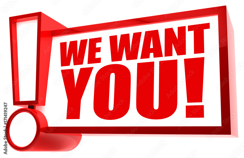 We want you! Button, icon Stock Illustration | Adobe Stock