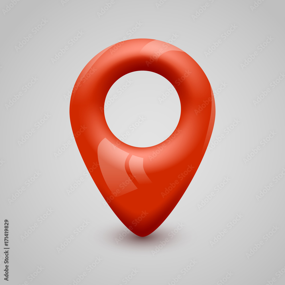 Red Map pin pointer. modern design. Stock Vector | Adobe Stock