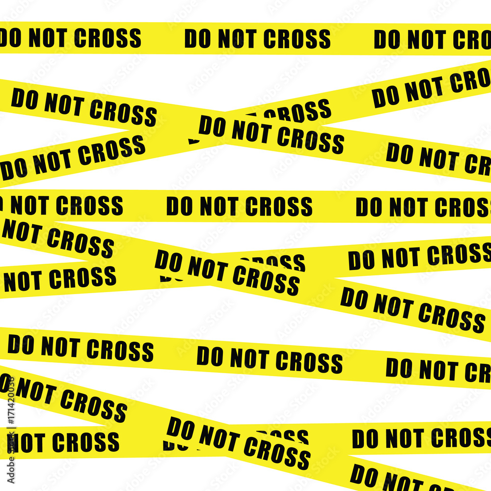 do not cross tape illustration Stock Vector | Adobe Stock