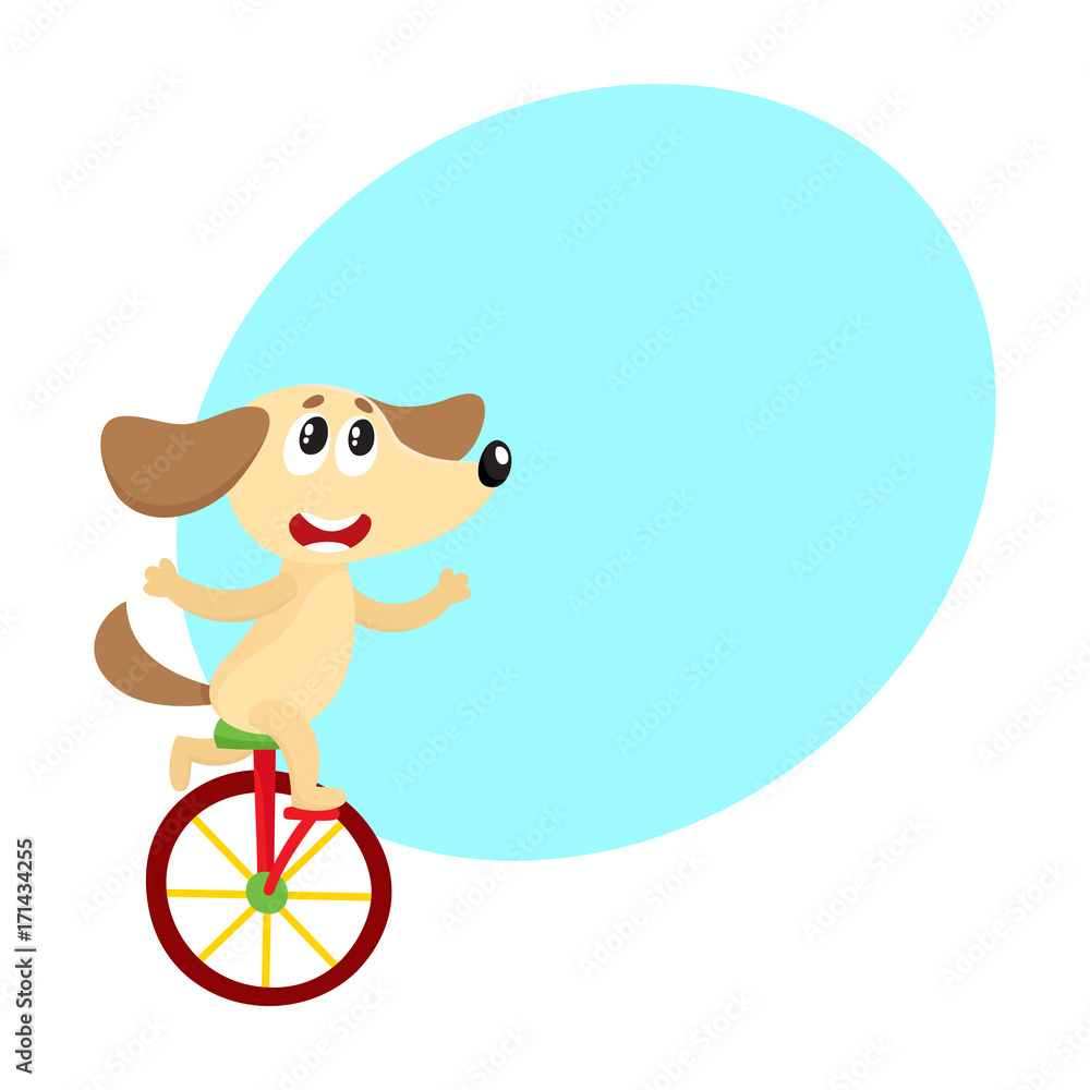 Dog Riding Bike Cartoon