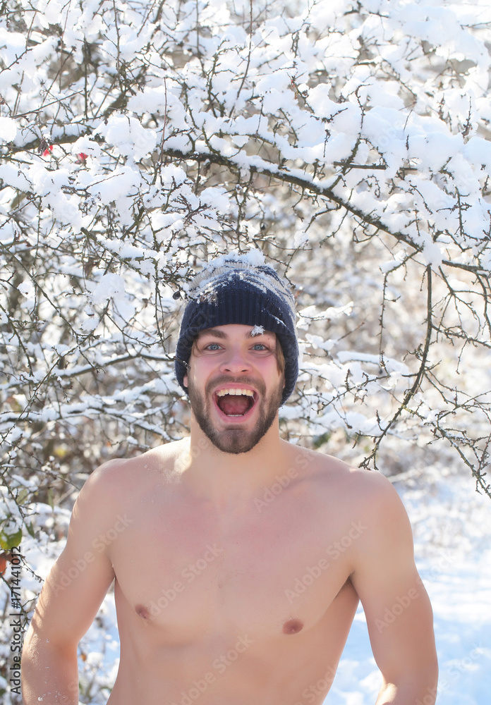 Athlete with muscular chest, muscles, biceps, triceps Stock Photo ...