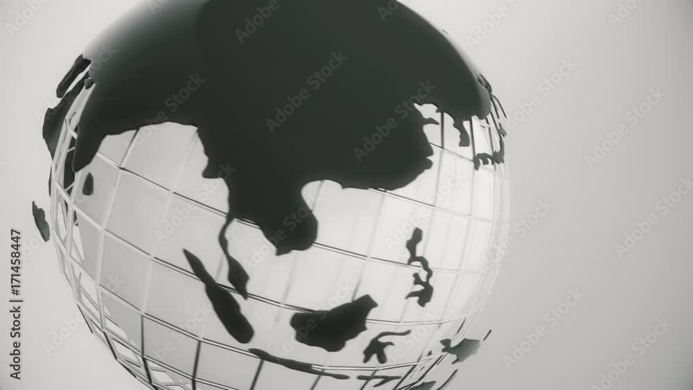 Rotating globe. Seamless loop. 4K UHD rendered at 16-bit color depth ...
