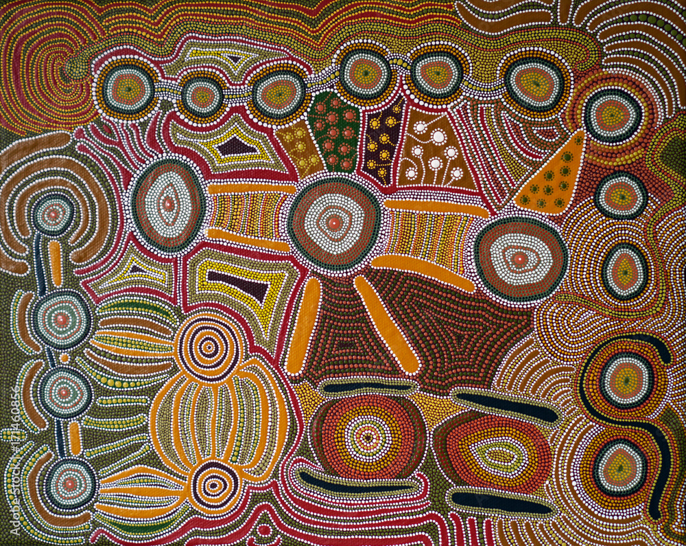 Poster aboriginal style - dot painting – Wall Art | UkPosters