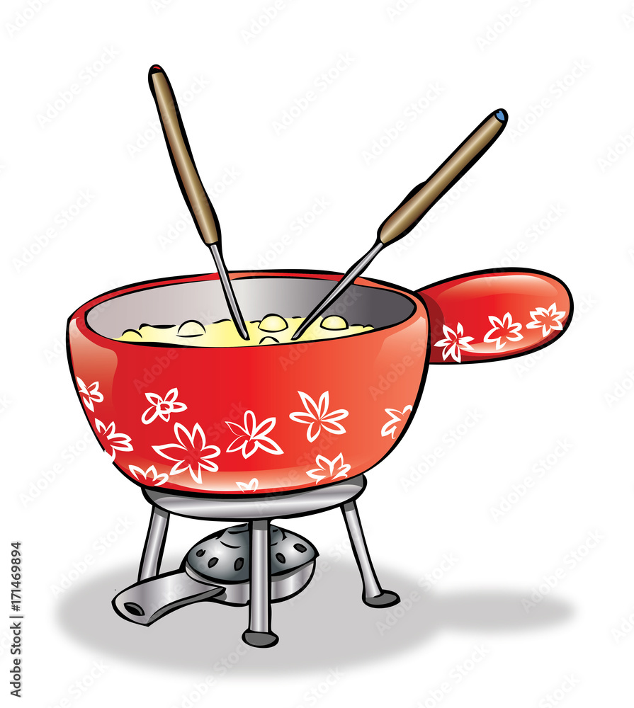 fondue Stock-Vektorgrafik | Adobe Stock