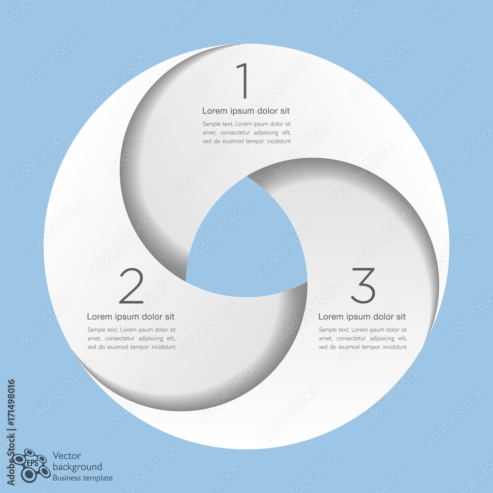 Infographics Vector Background 3-Step Process Stock Vector | Adobe Stock
