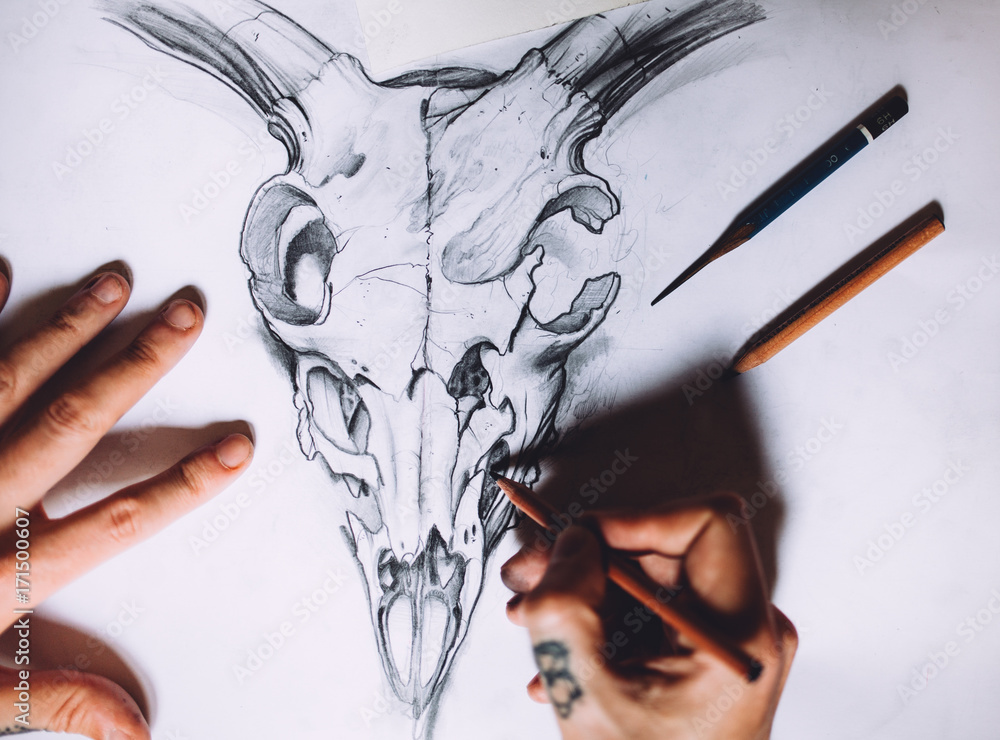 artist drawing Stock Photo | Adobe Stock