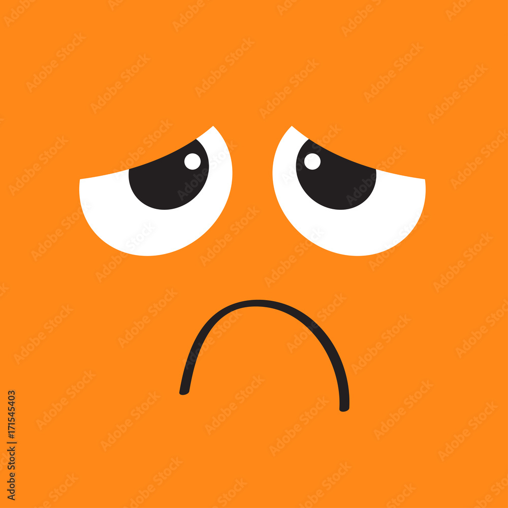Sad face emotion. Big eyes, hurt mouse. Square head. Happy Halloween ...