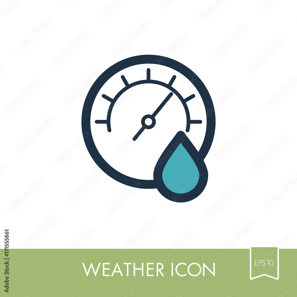 Hygrometer icon. Meteorology. Weather Stock Vector | Adobe Stock
