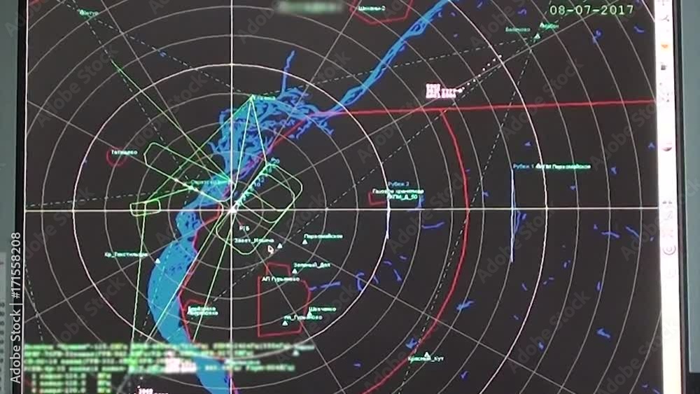 The aircraft on the radar screen Stock Video | Adobe Stock