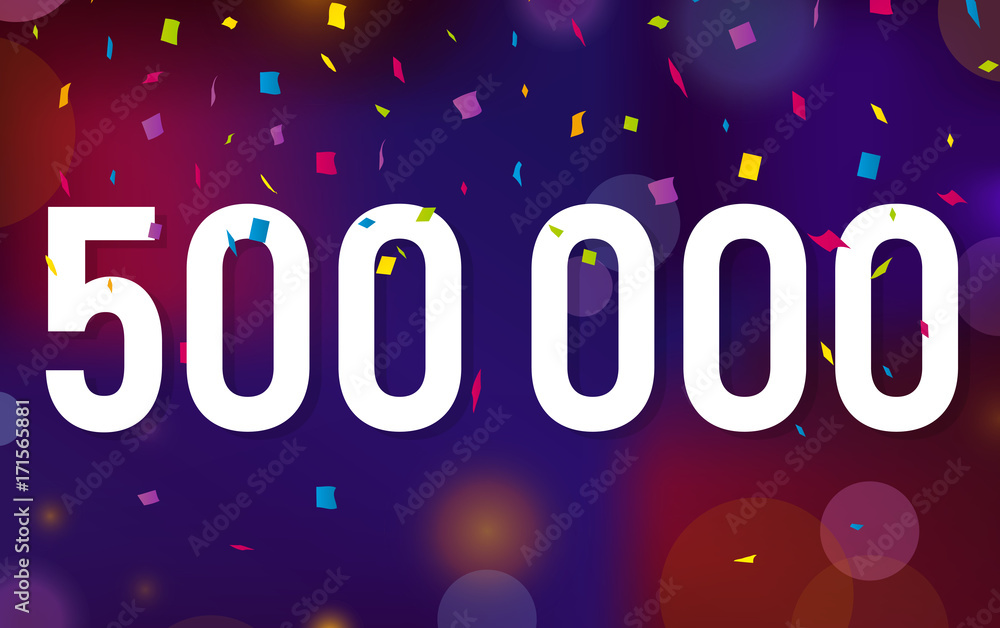 Congratulations 500K followers, five hundred thousand followers. Thanks ...