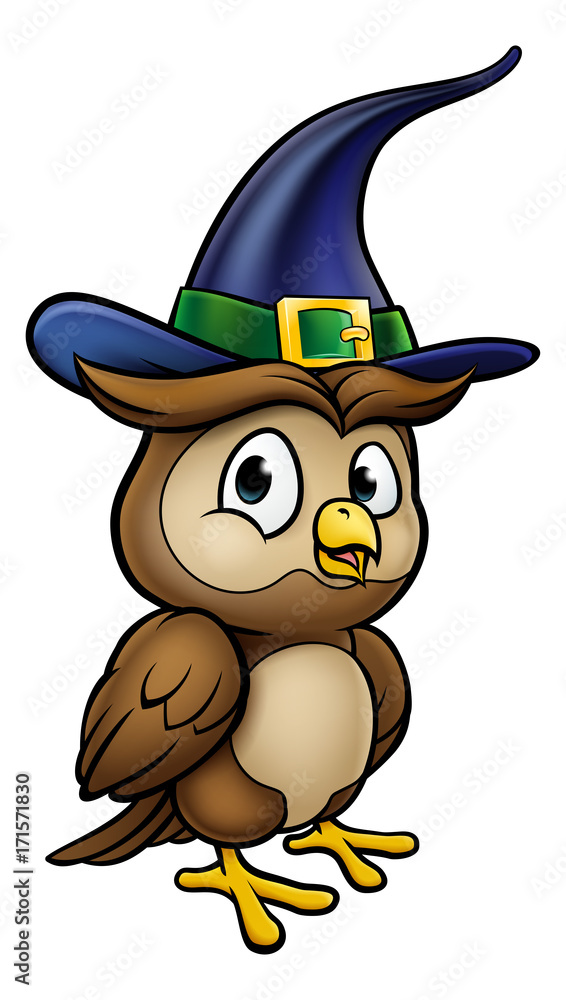 Cartoon Owl Character Stock Vector | Adobe Stock