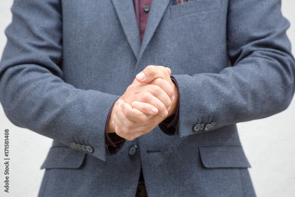 Close up hands of a male public speaker while giving a speech. Stock ...