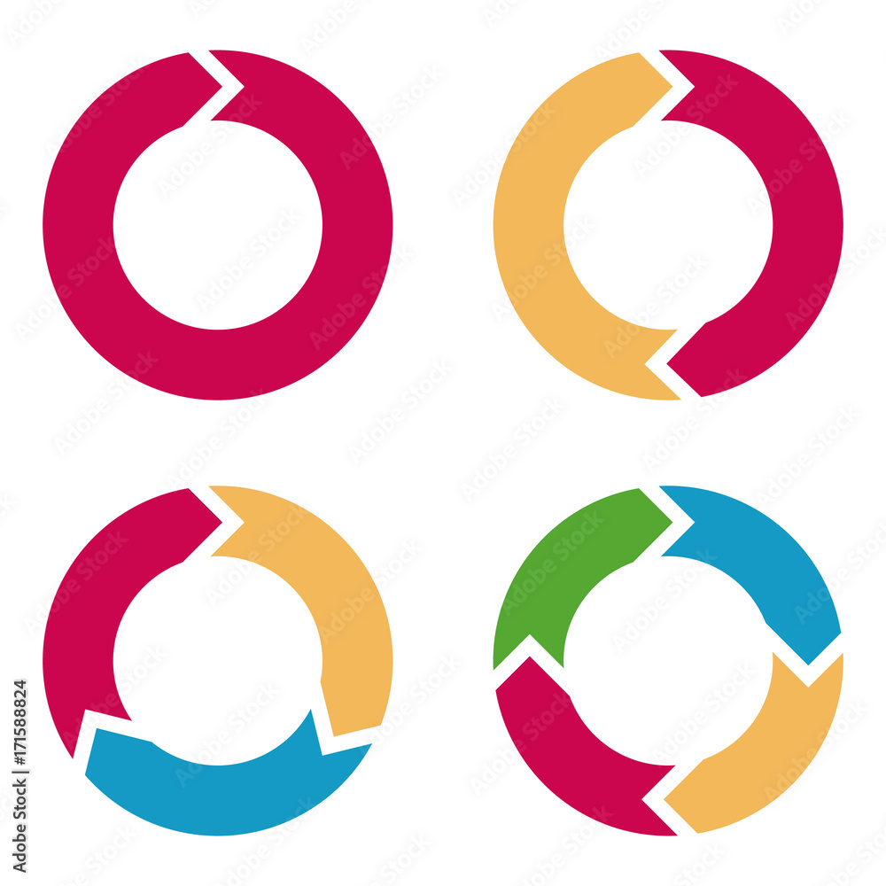 Vector circle arrows for info graphic. Template for diagram, graph ...