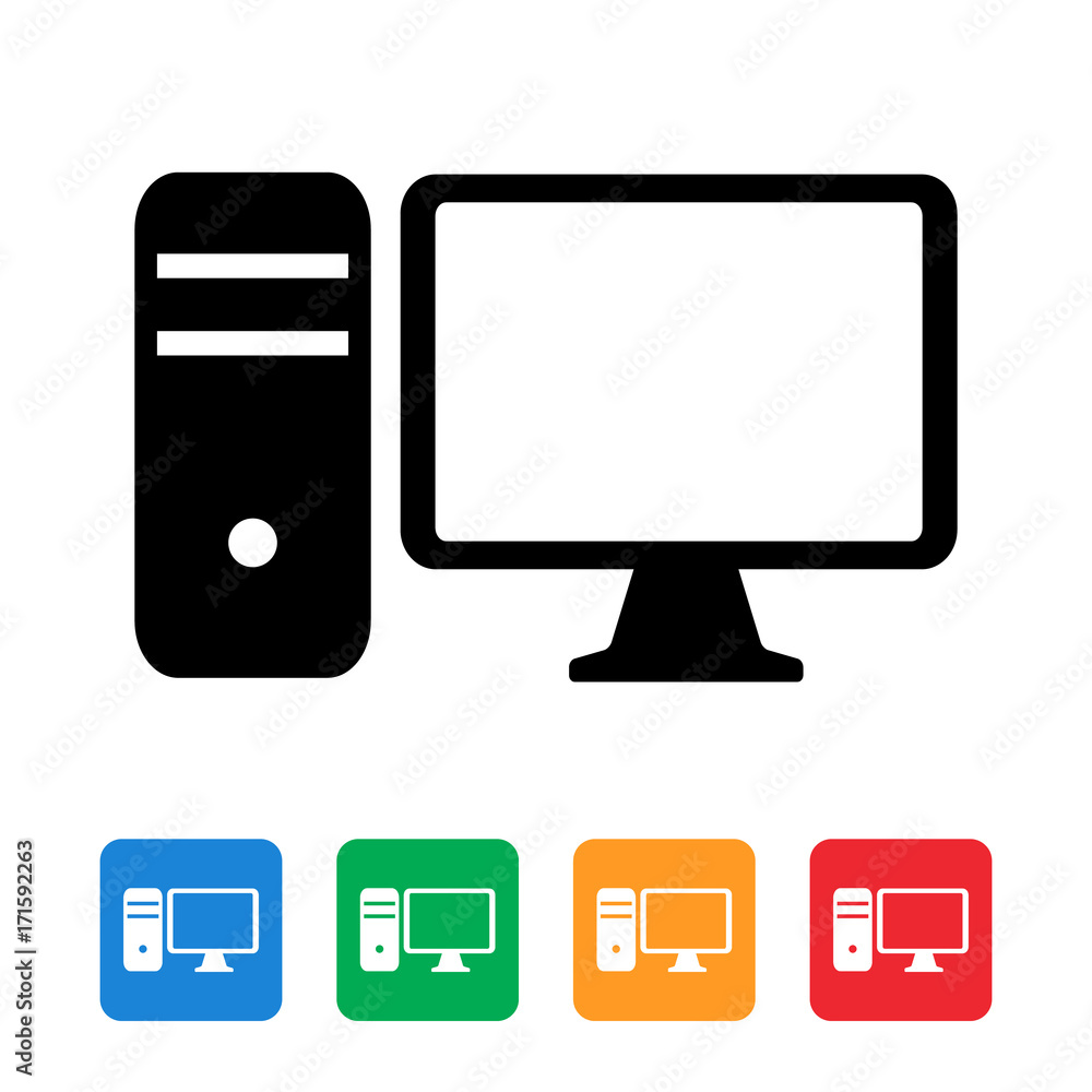 computer icon Stock Vector | Adobe Stock