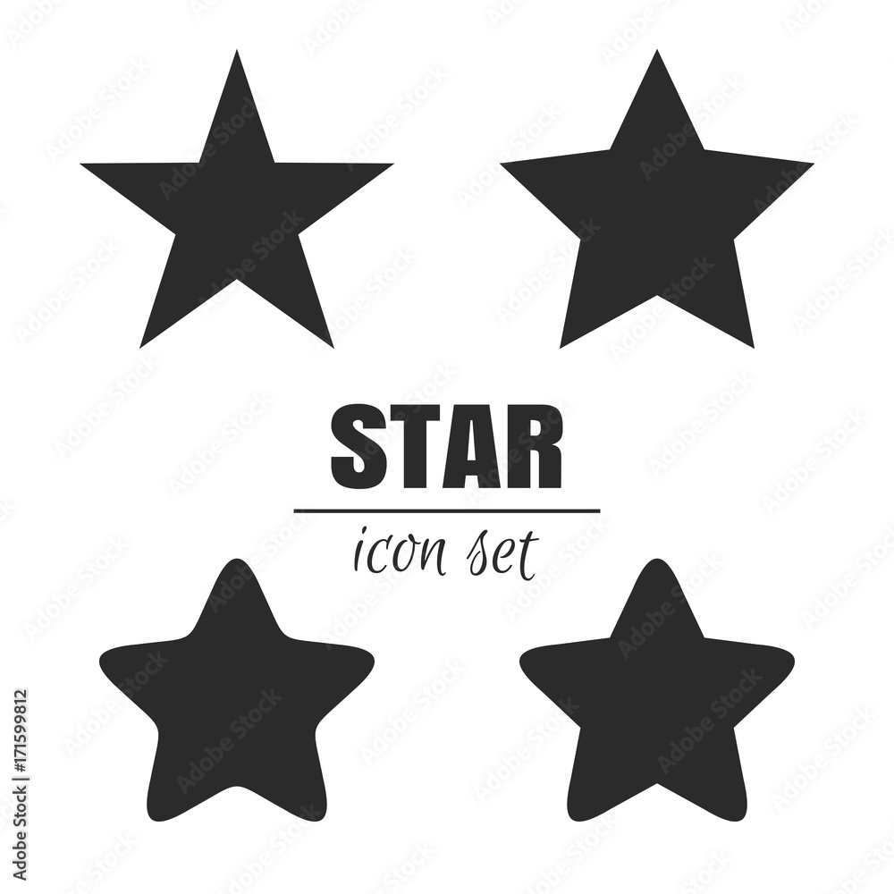 Star icon set. Star vector icons. Vector illustration Stock Vector ...