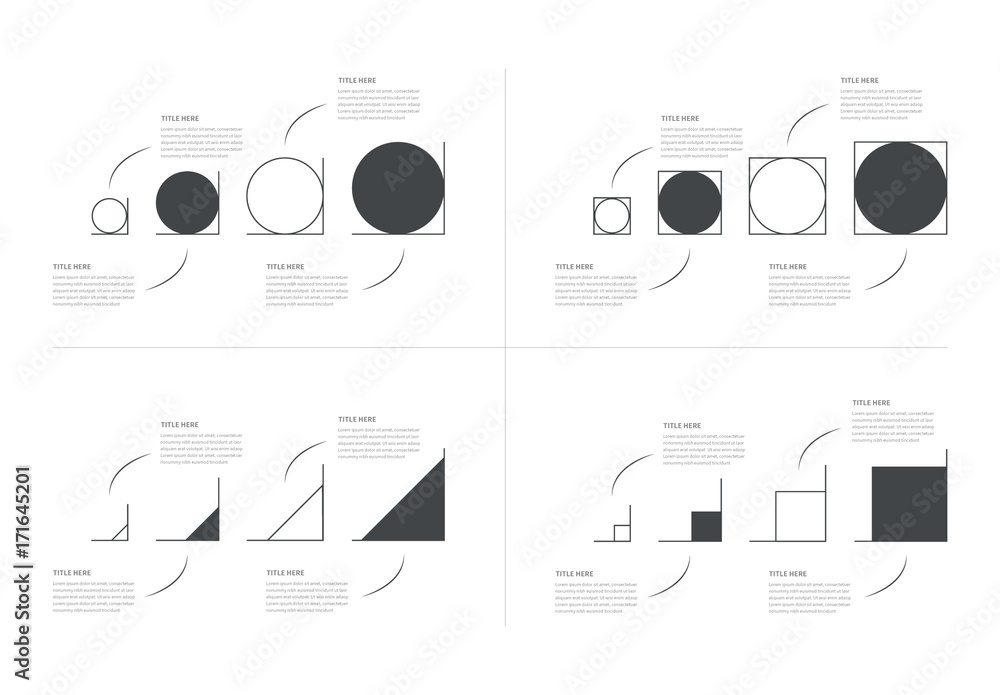 Minimalistic Geometric Infographic Layout 1 Stock Template | Adobe Stock