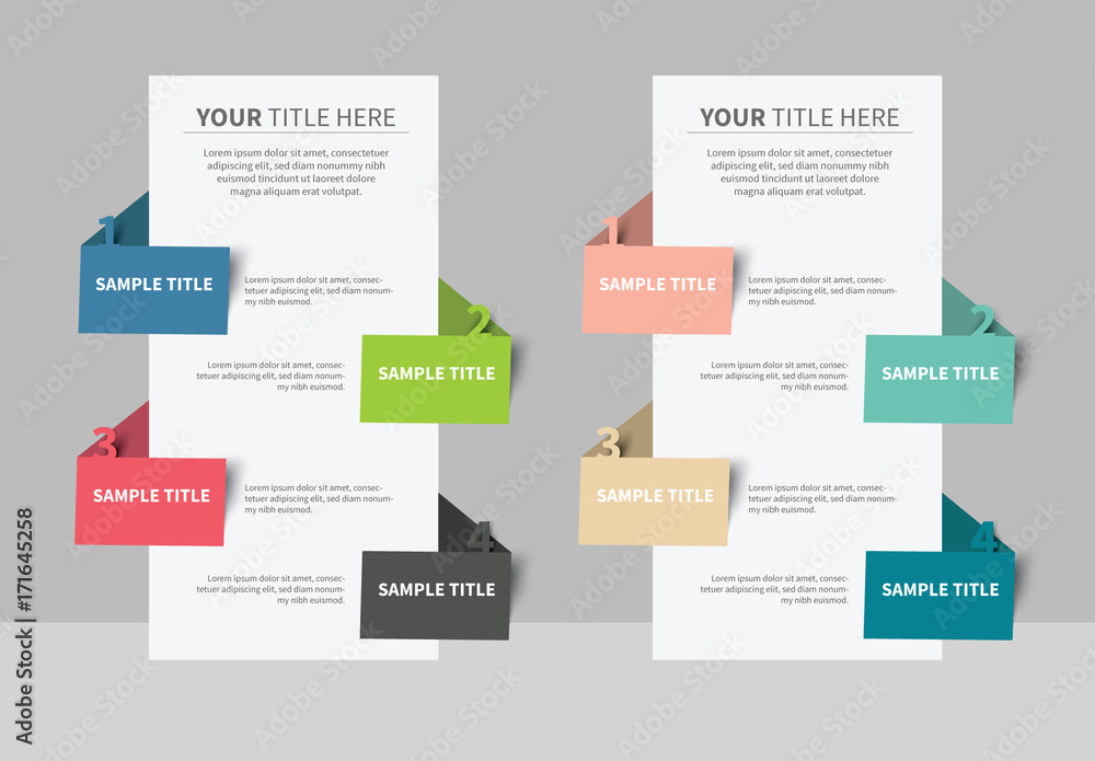 Four Section Stacked Vertical Panel Infographic Layout 1 Stock Template ...