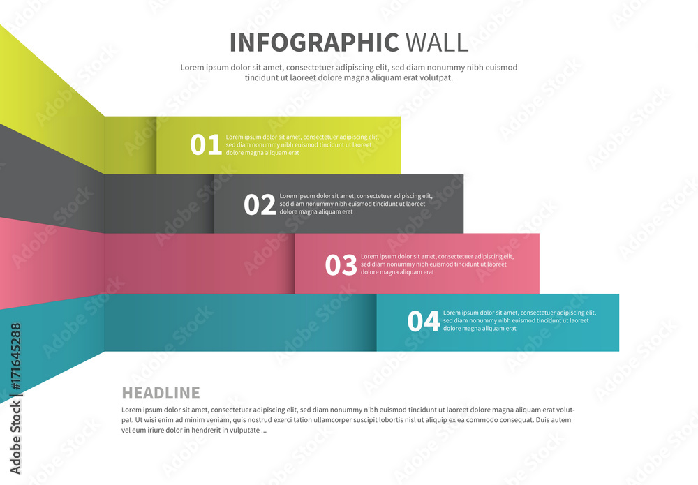 Colorful Infographic Wall Layout 1 Stock Template | Adobe Stock