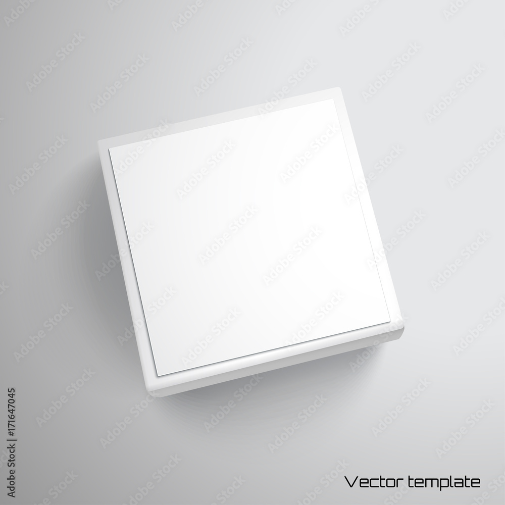 Vector cubic box template. Stock Vector | Adobe Stock