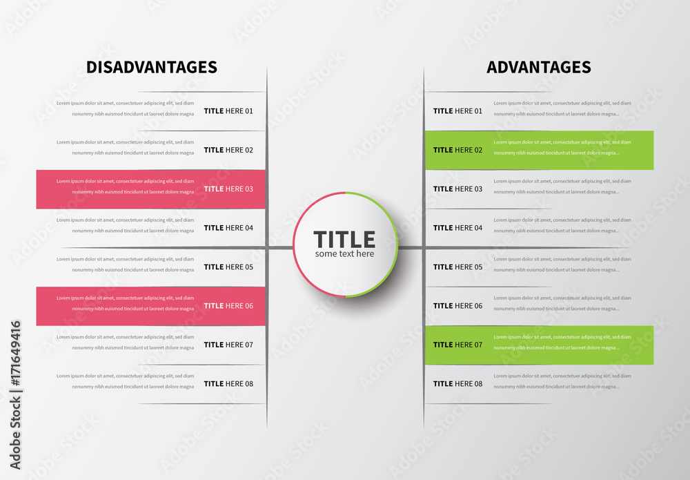 Two Section Highlighted Vertical Bar Infographic Layout 1 Stock ...