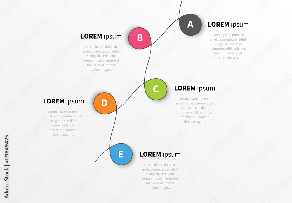 Joined Loops Infographic Layout 1 Stock Template | Adobe Stock