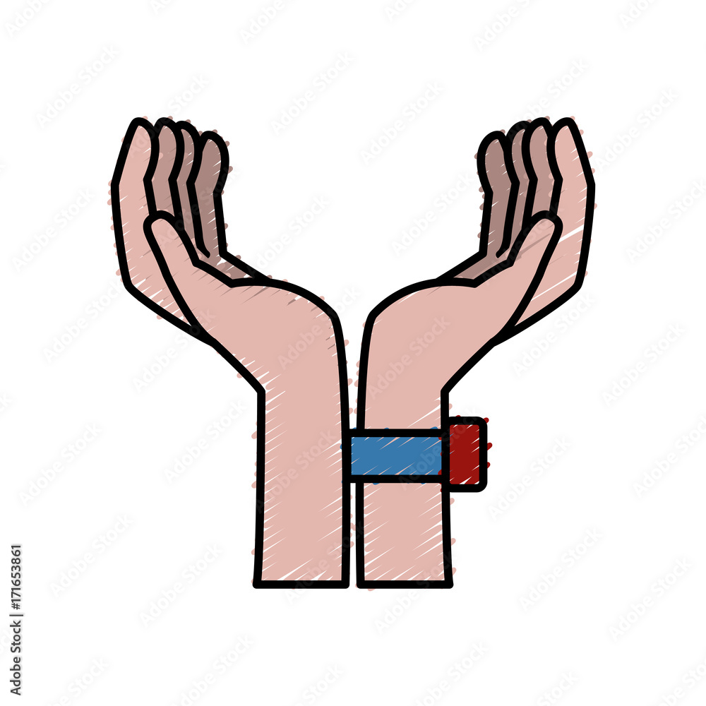 Hands holding something icon vector illustration graphic design Stock ...