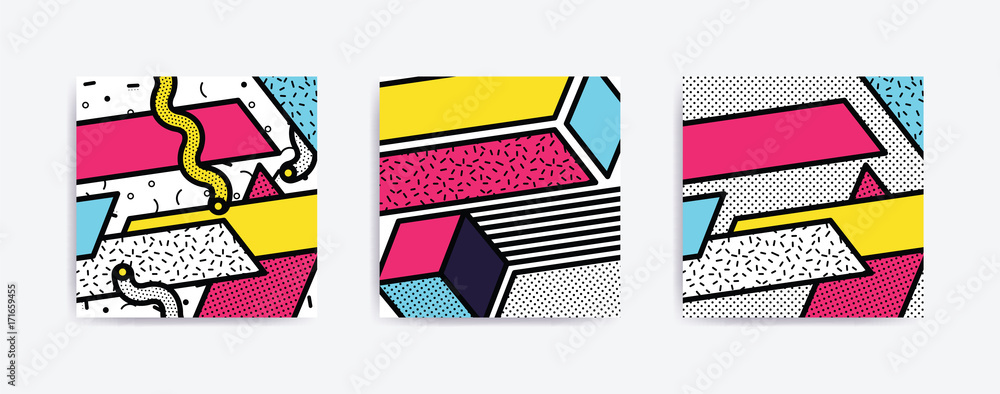 Colorful Pop art set Stock Vector | Adobe Stock