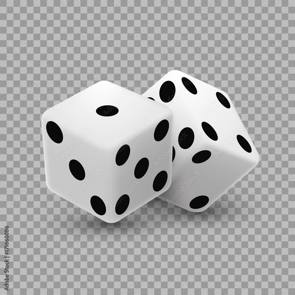 Casino dice on a transparent background, design element template ...