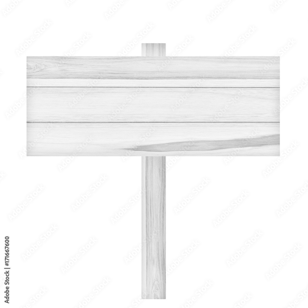 Wooden sign isolated on white background Stock Photo | Adobe Stock