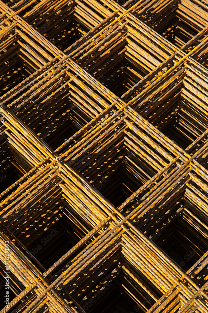 Nets for building reinforced concrete cages Stock Photo | Adobe Stock