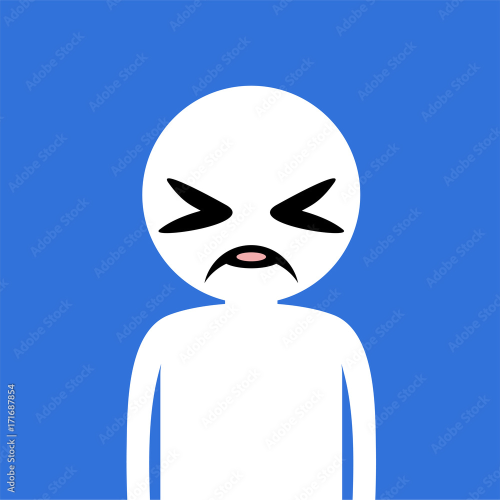 Disgusted face design Stock Vector | Adobe Stock