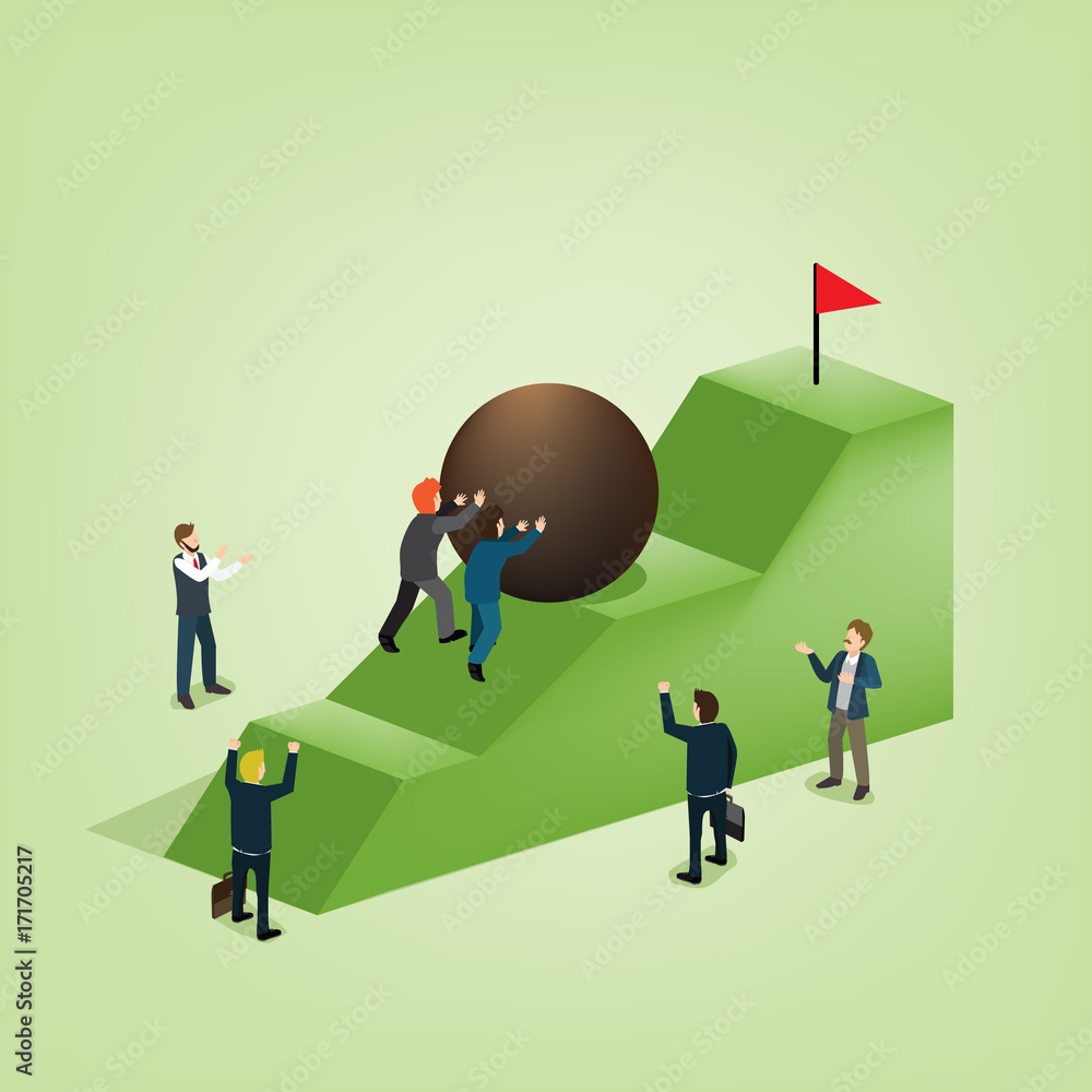 business people hard work for success Stock Vector | Adobe Stock