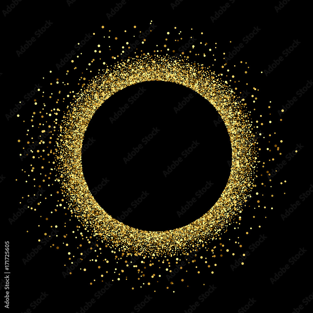 Vector golden glitter background Stock Vector | Adobe Stock