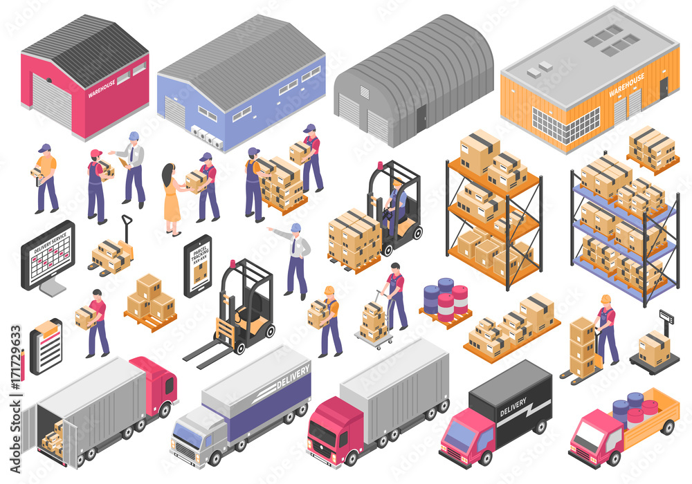 Logistics Icons Set Stock Vector | Adobe Stock