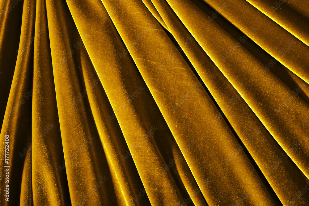 golden color velvet textile photo for background or texture Stock Photo ...