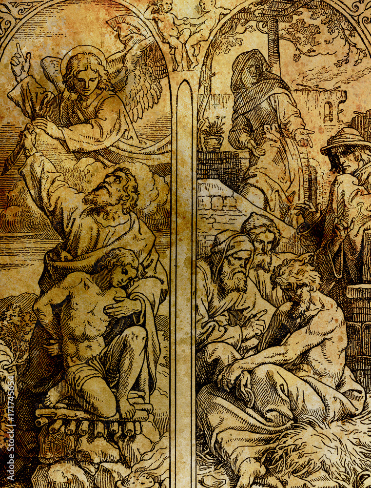 The Angel Stopping Abraham from Sacrificing Isaac to God and other ...