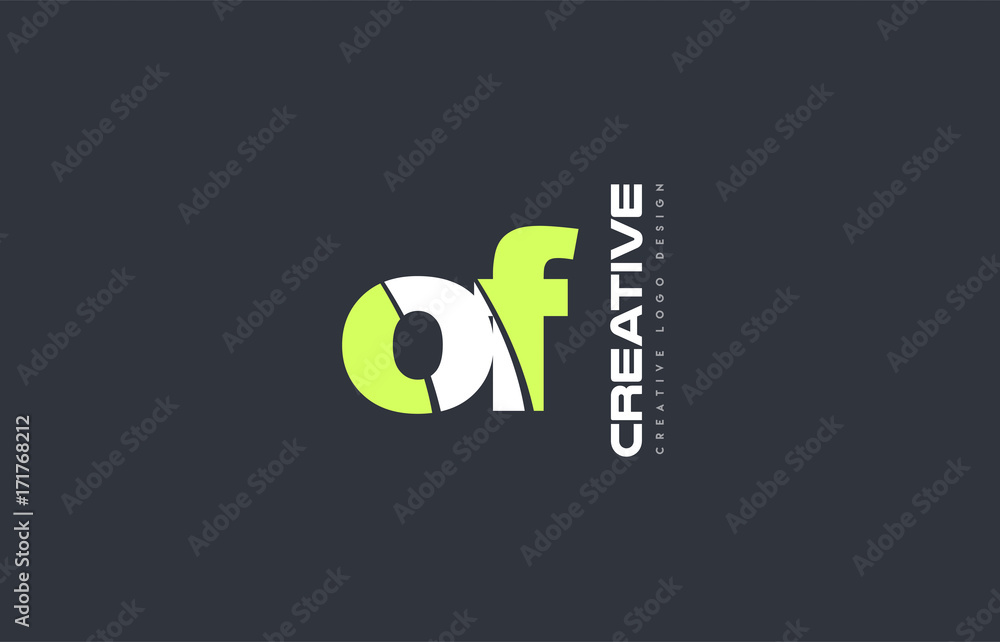 green letter of o f combination logo icon company design joint joined ...