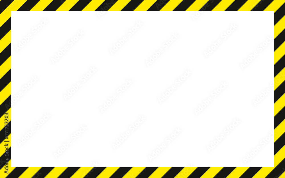 warning striped rectangular background, yellow and black stripes on the ...