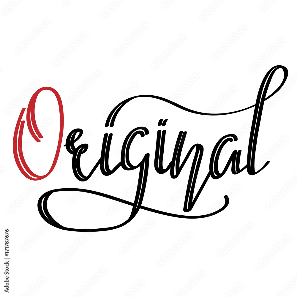 Original word hand lettering. Handmade vector calligraphy Stock Vector ...