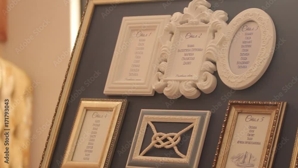 Video „Guest seating map at restraunt before reception and banquet ...