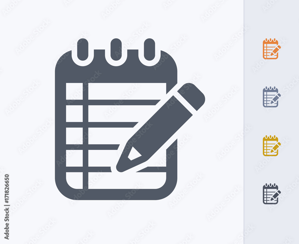 Pencil & Notebook - Carbon Icons. A professional, pixel-aligned icon ...