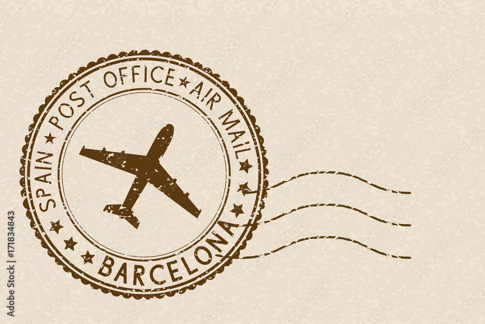 Barcelona Spain Postage Stamp