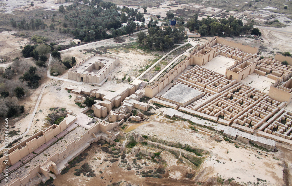 Restored ruins of the South palace of Nebuchadnezzar in ancient Babylon ... Restored ruins of the South palace of Nebuchadnezzar in ancient Babylon ...